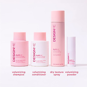 PUFF.ME Volumizing Dry Texture Spray for Hair by DESIGNME | Light Hold Hairspray for Straight or Wavy Hair | Color Safe Fine Hair Texture Spray | Paraben and Sulfate Free Hair Texturizer, (7 Oz)