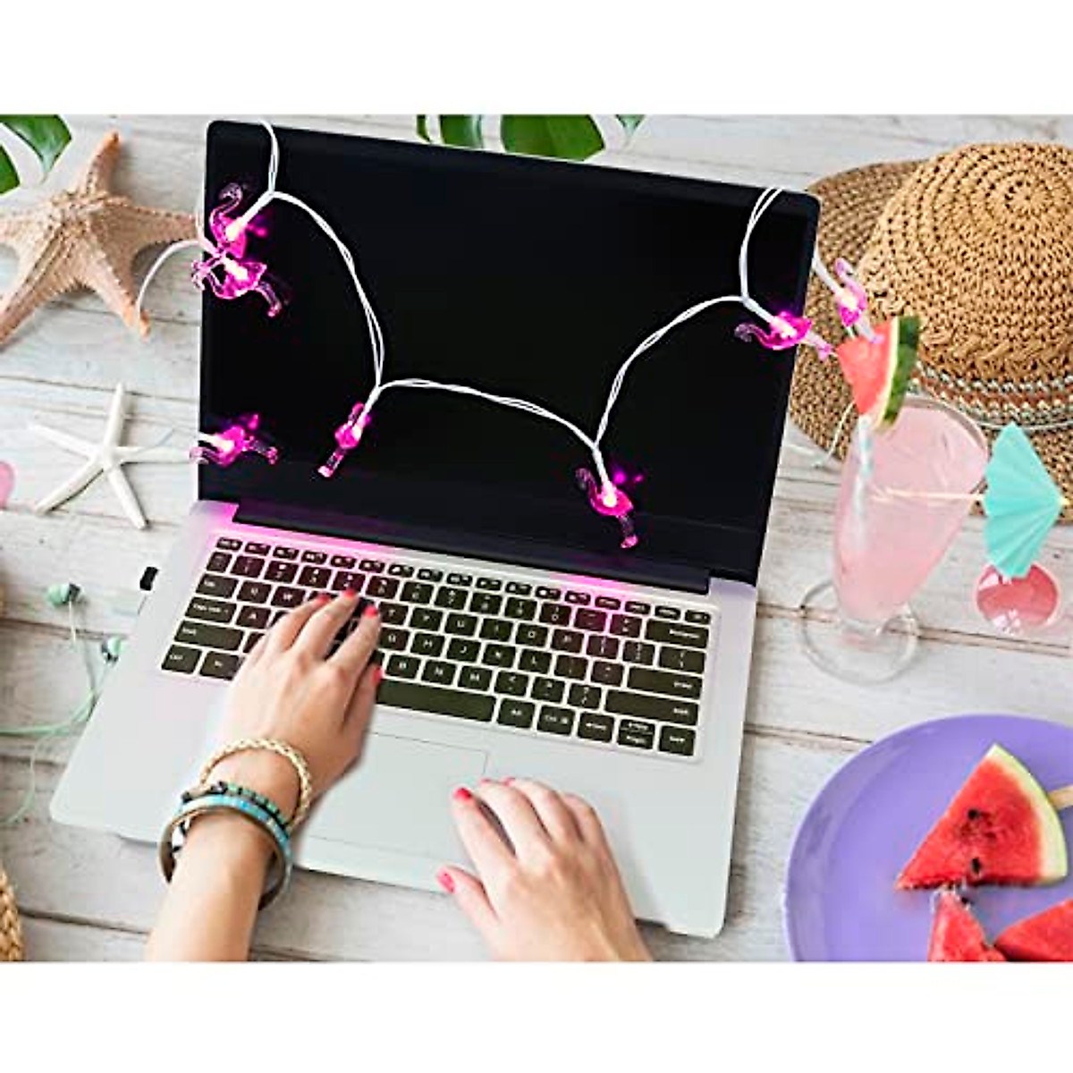 YAGE Tale Pink Flamingo USB Christmas Light Phone Charger Cord Designed for Women 50inch 8LED Compatible with Phone 11,11Pro,11Pro Max,12,12Pro,12Pro Max,13,13Pro,13Pro Max,14,14Pro,14Pro Max etc