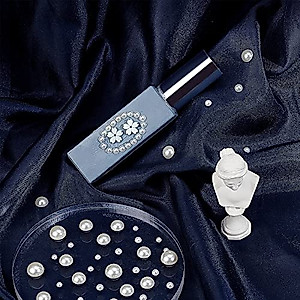 PH PandaHall Craft Pearls Flatback, 690pcs Half Round Pearl Beads 6 Sizes Pearl Cabochon Faux Pearl Beads for DIY Scrapbook Phone Case Wedding Decor Hair Accessory Nail Art, Beige, 4/5/6/8/10/12mm