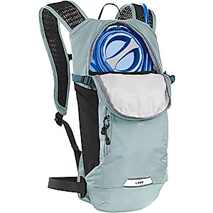 CamelBak Women's Lobo 9 Bike Hydration Pack - Helmet Carry - Magnetic Tube Trap- 70oz, Blue Haze/Black