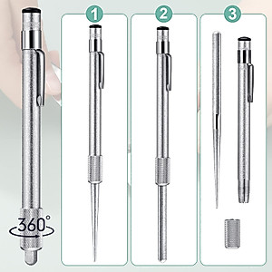 Honoson 5 Pieces Pocket Knife Sharpener Serrated Knife Sharpener Diamond Honing Rod Tactical Pen Steel Rod Pen for Kitchen Outdoor Hunting Fishing Hiking Camping Garden Tools