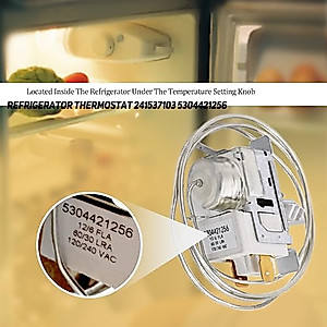 Vypart 241537103 Refrigerator Temperature Control Thermostat Fit for Frigidaire FRT,GLR,GRT,WRT,PLH,CRTE Replace 5304421256,5304445058,241537101,5304421256