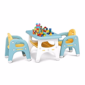 FIZZEEY Kids Table and 2 Chairs Set - Toddler Table and Chair Set, Kids 3 Piece Table and Chair Set for Toddler Over 3 Years