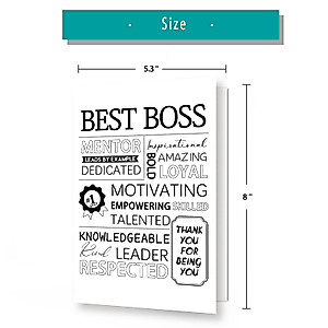 National Boss Day Card Gifts for Office Women Men, Best Boss Ever Card, Happy Boss Day Card from Group, Unique Bosses Day Card from Us Him Her