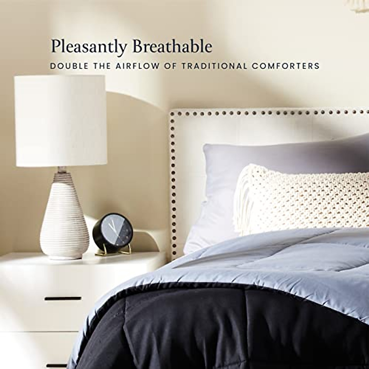 BELADOR Queen Comforter All-Season Duvet Insert Queen Size Bed Comforter - Down Alternative Comforters, Mid-Plush Lightweight Comforter, Box Quilted Siliconized Fiberfill Oeko-Tex Hotel Comforter