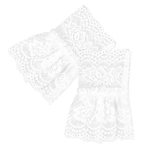 Beaupretty 1 Pair Lace Trim Manicure Gloves Nail Art Decoration Lace Hand Cuff Elastic Wrist Cuffs Fingerless Wrist Cuffs Emptiness Fake Sleeves Bracelet Wrist Cover