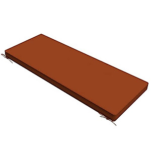 AAAAAcessories Outdoor/Indoor Bench Cushion for Patio Furniture Bench/Swing/Settee, 48 x 18 x 3 Inch, Rust
