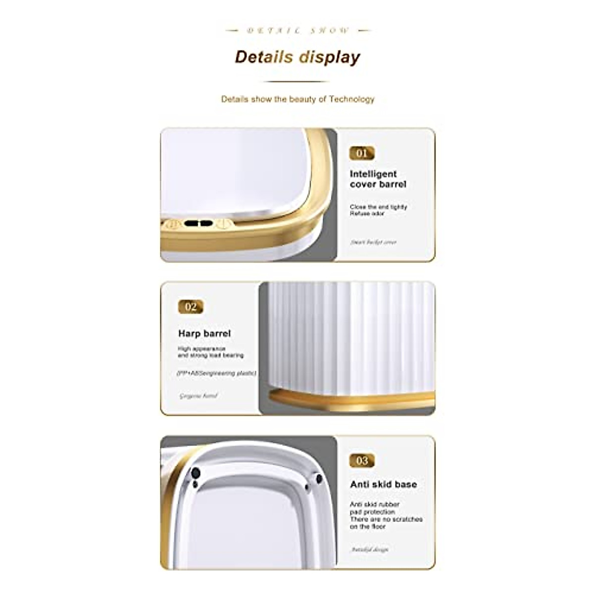 Smart Sensor Garbage Bin Kitchen Bathroom Toilet Trash Can Best Automatic Induction Waterproof Bin with Lid 10/15L (10L B)