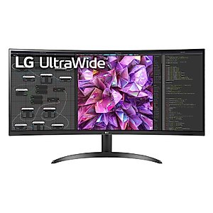 LG 34WQ60C-B.AUS 34" Curved UltraWide™ QHD IPS HDR 10 Monitor with Dual Controller & OnScreen Control, Black