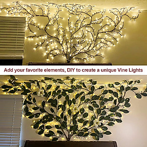 GOESWELL Enchanted Flexible LED Willow Vines for Christmas Room Decor, 7.5FT Lights for Walls and Bedrooms (No Remote)