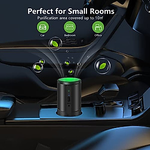 YYjop Air Purifiers for Home, Small Portable HEPA Air Purifier Remove Dust Smoke Odors, Air Cleaner for Car Bedroom Office Desktop Small Room