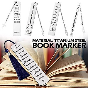 Inspirational Bookmark for Women Book Lover, Bookish Book Marker with Tassels, Reader Bookworms Reading Present Book Club Gifts