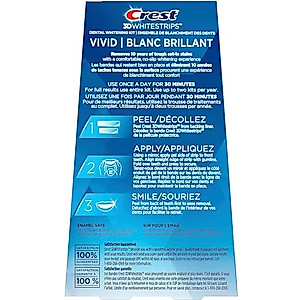 Crest 3d White Vivid Teeth Whitening Strips 10 Count