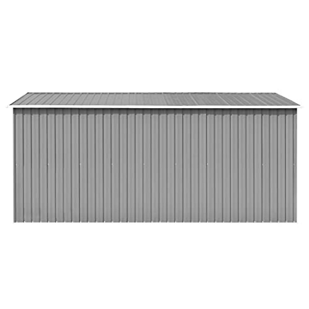 INLIFE Garden Storage Shed with 4 Vents Metal Steel Double Sliding Doors Outdoor Tood Shed Patio Lawn Care Equipment Pool Supplies Organizer 101.2"x154.3"x71.3"