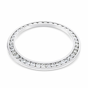 Ewatchparts 3ct Channel Diamond Bezel Watch Part Compatible With Rolex Submariner, GMT Master 2, Daytona