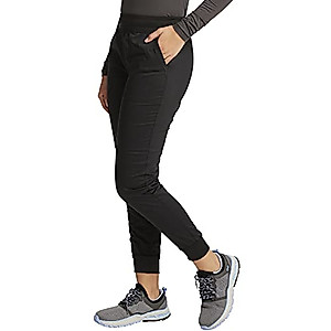 Cherokee Jogger Pants for Women with Mid Rise WW115, XL, Black