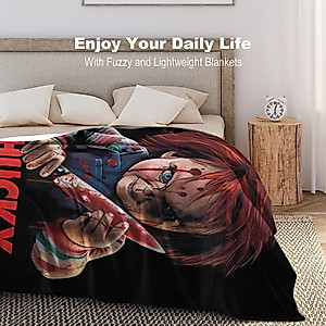 Childs Play Chucky Printed Flannel Blanket Lightweight Throw Blanket Ultra-Soft Micro Fleece Blanket Seasons Warm and Comfortable Plush BlanketTugeibec 30"x40"