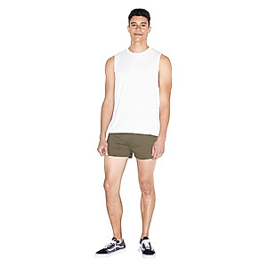 American Apparel Men's California Fleece Retro Short, Army, X-Large