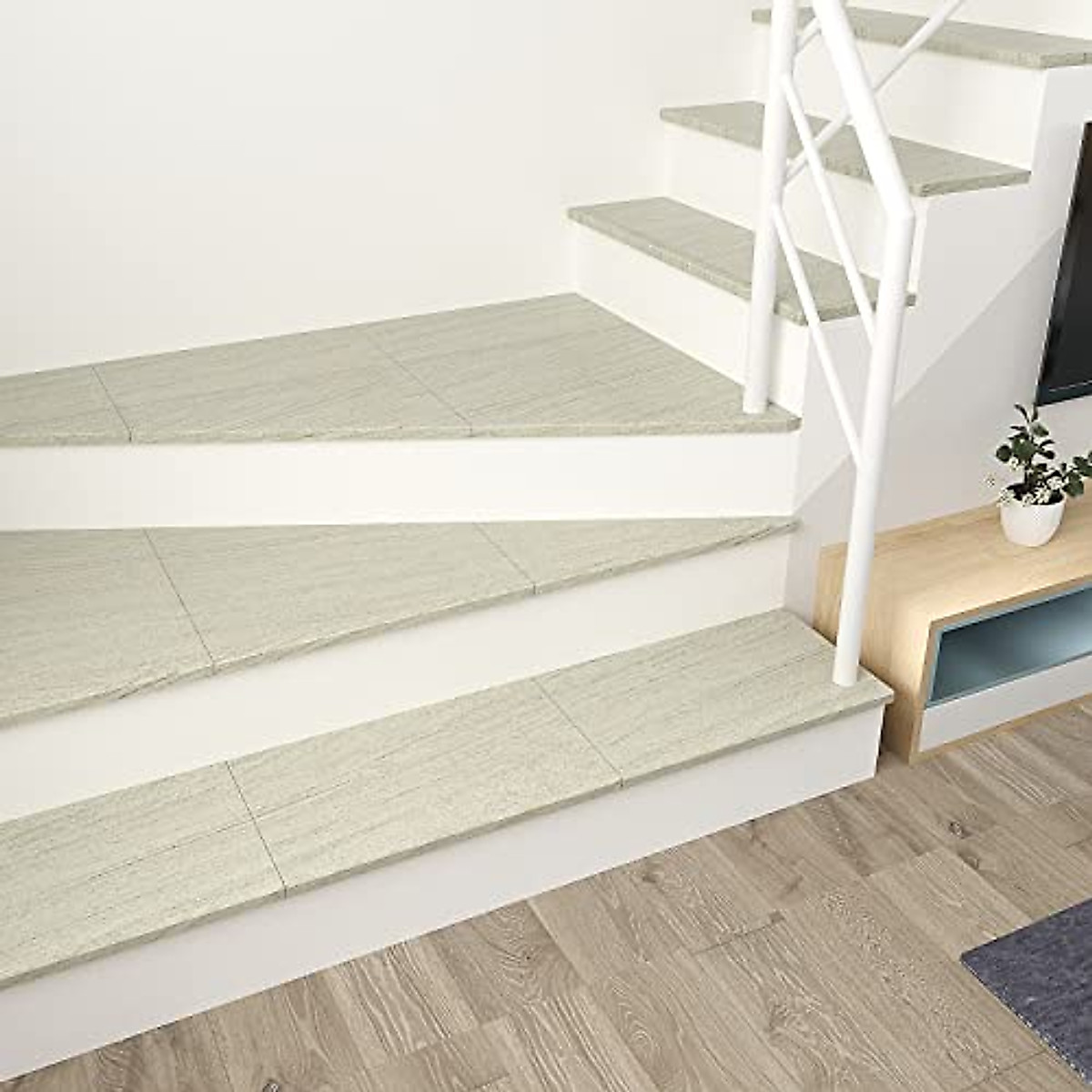 VaryStyle 12"x12" Beige Marble Tiles Peel and Stick Tile Stickers Self Adhesive Removable Waterproof Bathroom Wall Tile Vinyl Floor Stickers Stick on Tile for Walls Floor Kitchen Backsplash 5 Packs