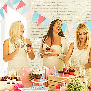 62 Pcs 3.5 Inch Baby Mini Milk Bottle Baby Shower Favor with 500 Adhesive Thank You for Showering Stickers, Small Plastic Bear Candy Bottle with Ribbon for Boy Girl Newborn Baptism Party Decor (Blue)