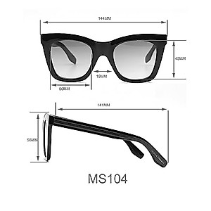 MARTHA STEWART womens Ms104 Classic UV Protective Square Sunglasses A Timeless Modern Gift Wear All Year 61 mm, Black and Tortoise, mm US