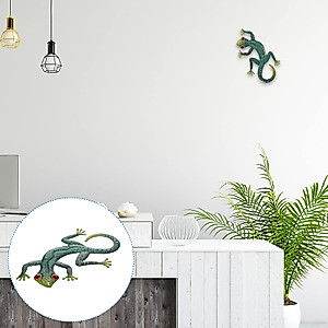 YARNOW Gecko Wall Decoration Garden Lizard Wall Art Metal Outdoor Wall Decor Gecko Sculpture for Home Office Garden Wall Decoration