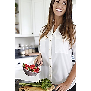 LiveFresh Fine Mesh Strainer with Non Slip Handle. Premium Stainless Steel Strainer for Quinoa, Tea, Soup, Sifting, Baking, Straining - 5-1/2 Inch