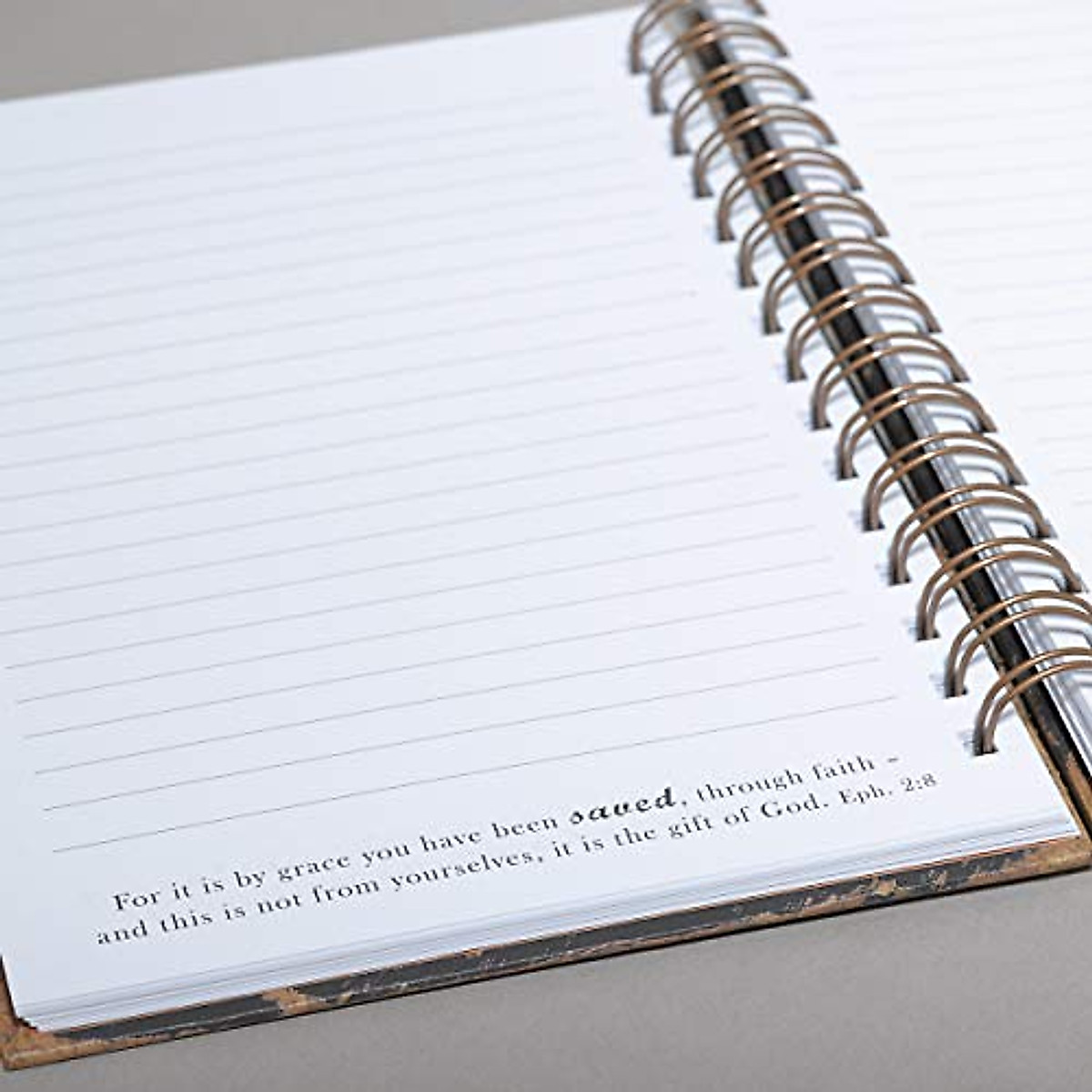 Christian Art Gifts Large Hardcover Notebook/Journal | Hope As An Anchor – Hebrews 6:19 Bible Verse | Vintage Inspirational Wire Bound Spiral Notebook w/192 Lined Pages, 6” x 8.25”