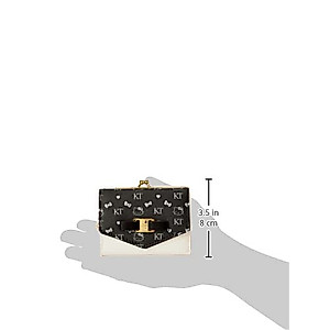 ARDIE(アルディ) Aldi HK71 Women's Tri-Fold Wallet with Gamaguchi Monogram Hello Kitty Black