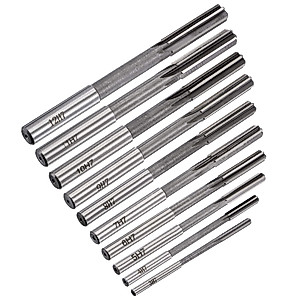 uxcell Chucking Reamer Set Lathe Machine Reamer Straight Flute Milling Cutter High Speed Steel H7 Tolerance (3mm 4mm 5mm 6mm 7mm 8mm 9mm 10mm 11mm 12mm) 10pcs