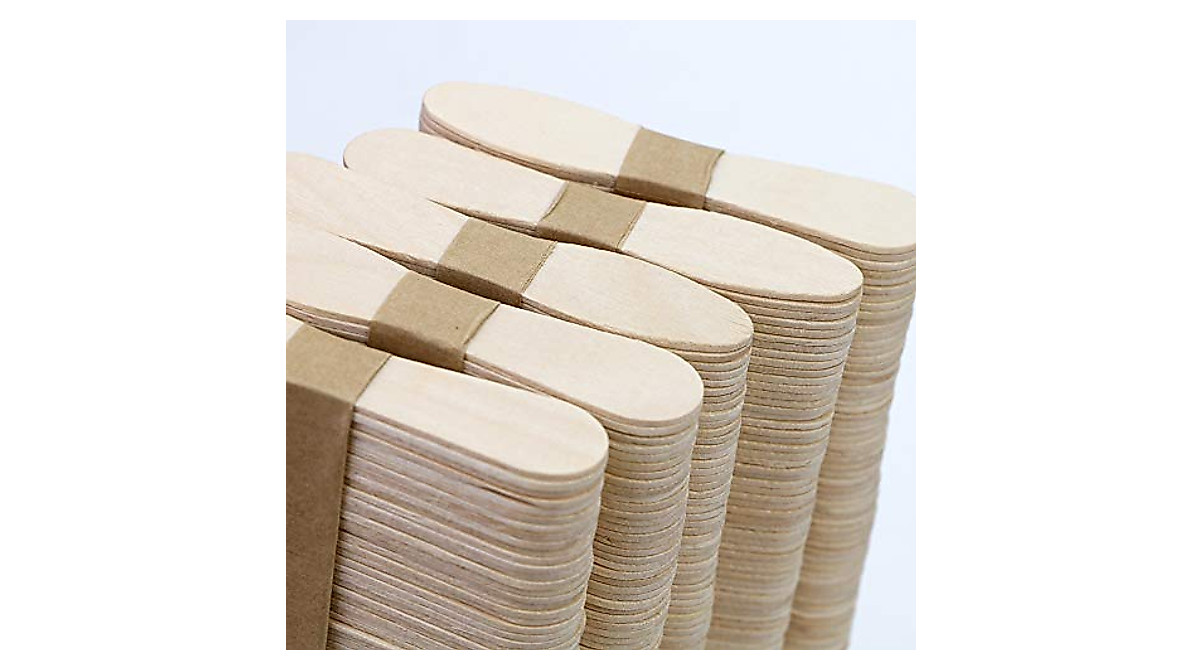 CZWESTC Wooden Ice Cream Spoons - 500 Mini Tasting Spoons