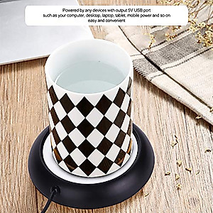 Fdit Coffee Mug Warmer, Cup Warmers with Automatic Shut Off, Cup Warmer for Home Office Desk Use, Electric Beverage Warmer for Cocoa Tea Water Milk (Black)