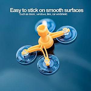 Juxiamal 6pcs Screw Suction Cups Glass Suction Pads 40mm Clear PVC Plastic Sucker Pads Without Hook Extra Strong Suction Power Holder for Bathroom Wall Window Car Shade License Plates