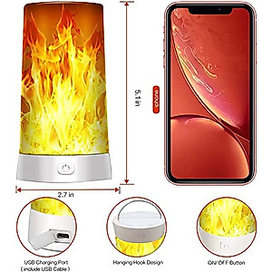 LED Flame Lights, Battery Operated Flameless Candles, Flickering Fake Fire Lamps with Remote Control and Timer, Waterproof Outdoor Flame Lights with Gravity Sensing for Fireplace/Party/Garden/Bar