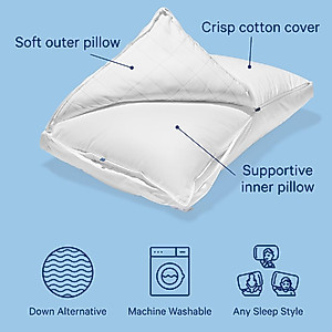 Casper Sleep Original Pillow for Sleeping, King, White