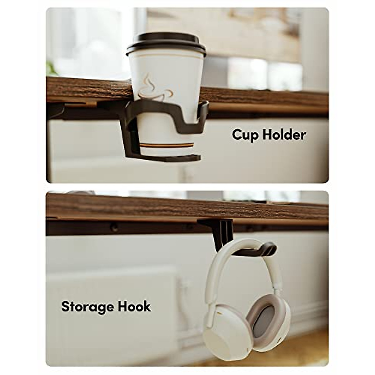 FEZIBO 63"x28" L Shaped Standing Desk, Electric Stand up Height Adjustable Home Office Table, Sit Stand Desk, Rustic Brown Top