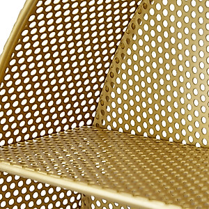 CosmoLiving by Cosmopolitan Metal Round 2 Shelf Wall Shelf, 28" x 5" x 28", Gold