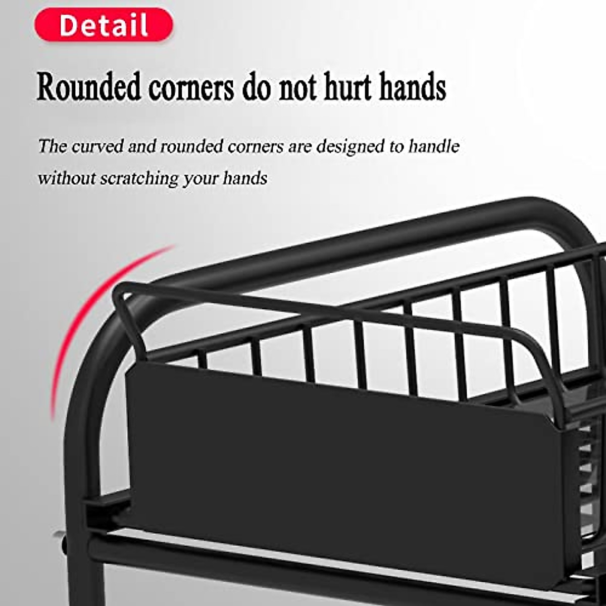 MADELL Sinks Under Sink Organizers,Kitchen Cabinet Organization,Multi-Purpose Organizer and Storage for Kitchen Countertop Bathroom Cabinet/Black