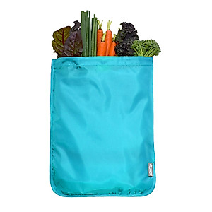 ChicoBag Reusable Moisture-Locking Produce Bag w/Drawstring Closure | Perfect for Shopping, Travel, Organization | Eco-Conscious Vegetable & Fruit Bags | 2 Blue, 2 Green (Pack of 4)