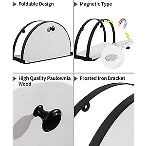 Petrala White Nightstand, Mini Simple Floating Nightstand Modern Minimalist Wall Mount Shelf for Bedroom Decor Sturdy Small Storage Rack Foldable Bedside Table for Bedroom Living Room Study Room