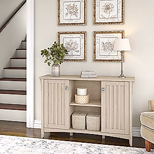 Bush Furniture Salinas Accent Storage Cabinet with Doors, Antique White