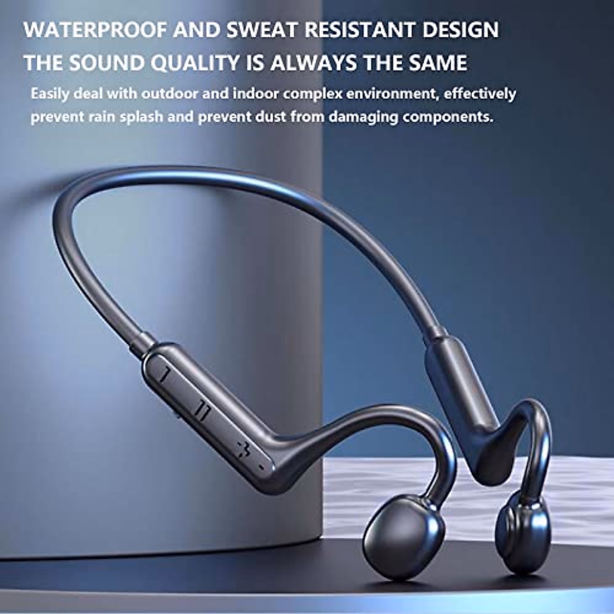 Sound Wave Conduction Bluetooth Headphones Stereo Wireless Earphones Long Lasting Battery Life in Ear Outdoor Sports Waterproof Headset