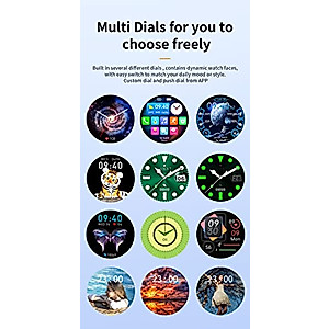 Smart Watch for Men&Women(Answer/Make Call) AI Voice IP68 Waterproof Smart Watch for Android iOS Phone Fitness Watch with Heart Rate Blood Pressure Sleep Monitor Step Counter