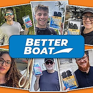 Boat Fender Lines for Boat Bumper Fender Boat Lines Hangers Bag Buoy Marine Rope for Boats or Dock Line Jet Ski Mooring or Small Boating Docking Double Braided Nylon 6 Feet 3/8 inch with Loop 2 Pack