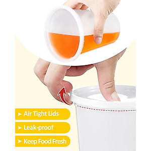 SHOPDAY Deli-Containers-with-Lids-32 Oz [50 Sets] - Plastic-Food-Storage-Containers-with-Airtight-Lids, Freezer-Containers-for-Meal-Prep, BPA-Free-Soup-Containers-for-Overnight Oats, To-Go-Containers