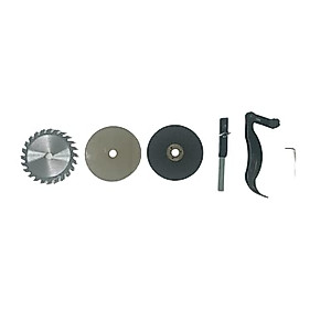 Fullhold 4" Mini Table Saw 60w Hobby Miter Saw For Crafts Model Making To Cut Copper, Aluminum,Stone, Wood, Glass And Plastic（LxWxH :190MM(7.5") x 142MM(5.5“) x 155MM(6")）