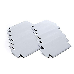 Snertz 6 Pack White DIY Sublimation Blank Slim Insulated Neoprene Tall Skinny Beer or Energy Can Holder seltzer Cooler Sleeves 12oz white Claw and Michelob Ultra Cans or Water Bottles.