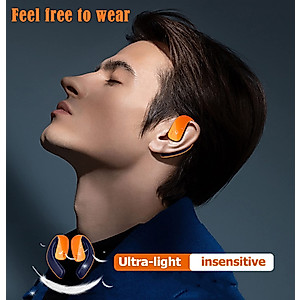 Wireless Over Open Ear Earbuds with Earhooks Wireless Bone Conduction Headphones Head Set Bluetooth Bone Conduction Headset Earbuds Induction Earphones Bone Conducting Open Ear Headphones Outer Ear