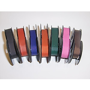 Universal Typewriter Ribbons - 7 Color Pack Twin Spool Fresh and New Fabric Ribbons
