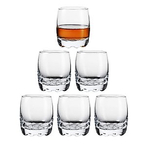 HOMEYUT Shot Glasses, 2.8oz Heavy Base Shot Glass Set, Clear Shot Glasses Set of 6/Tequila Shot Whiskey Shot Glass espresso liquor